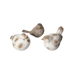 Beliani 3er-Set Gartenfigur ANGHIARI in Beige/Wei&szlig; | Gr.: onesize