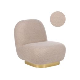 Beliani Sessel LOVIISA in Beige/Gold - (W) 62 x (H) 76 x (L) 70 cm | Gr.: onesize