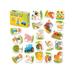 MAGNIKON Puzzle Fr&ouml;hlicher Bauernhof, 2-teilige, 22 Puzzles ab 2 Jahren | Gr.: onesize