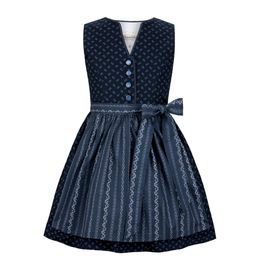 Stockerpoint Dirndl 'Leni' M&auml;dchen Gr&ouml;&szlig;e 86/92 dunkelblau / wei&szlig;