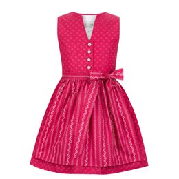 Stockerpoint Dirndl 'Leni' M&auml;dchen Gr&ouml;&szlig;e 98/104 dunkelpink / wei&szlig;