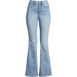 LANDS' END Skinny Fit Recover Schlagjeans High Waist in Plus-Gr&ouml;&szlig;e, Damen, size: plus, Blau, Baumwolle/Elasthan/Polyester, by Lands' End