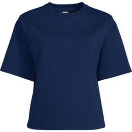 LANDS' END Samtweiches Shirt mit Rundhalsausschnitt f&uuml;r Damen, Damen, size: regular, Blau, Baumwolle/Polyester-Mischung, by Lands' End