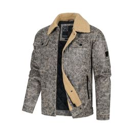 INDICODE JEANS Between-Season Jacket 'INVados' male size XL Beige / Grey