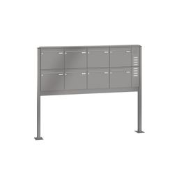 LEABOX 8er freistehende Briefkastenanlage mit Sprechfeld in DB703 Dupont/Axalta (Fu&szlig;platten) - LEA3