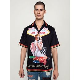 Mad Tigers Hemd 'LAS VEGAS BOWLING' Herren Gr&ouml;&szlig;e M schwarz