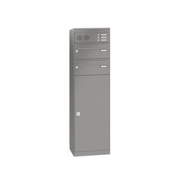 Renz Paketbriefkasten Qubo L mit 2 Briefkasten & Sprechsieb RAL7016