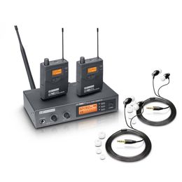 LD-Systems LD Systems MEI 1000 G2 B5 BUNDLE - In-Ear Monitoring System drahtlos mit 2 x Belt Pack und 2 x In-Ear-Kopfh&ouml;rer - 584 - 607 MHz