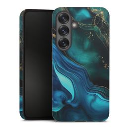 DeinDesign Galaxy S25 Handy Panzer Handyh&uuml;lle robuste Outdoor H&uuml;lle Schutzh&uuml;lle matt Marble Art Ombre Tough Case