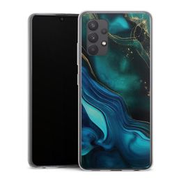 DeinDesign Galaxy A32 4G Handy Silikon H&uuml;lle Case transparent Handyh&uuml;lle Marble Art Ombre Silikon Case