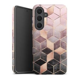 DeinDesign Galaxy S25 FE Handy Panzer Handyh&uuml;lle robuste Outdoor H&uuml;lle Schutzh&uuml;lle matt Cube Elisabeth Fredriksson Gold & Copper Tough Case