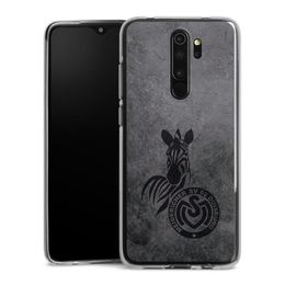 DeinDesign Xiaomi Redmi Note 8 Pro Handy Silikon H&uuml;lle Case transparent Handyh&uuml;lle Official Licensed Product Msv Duisburg Zebra Silikon Case