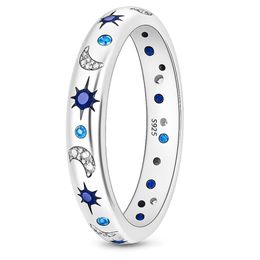 Alster Herz Ring 'Moonlit Stars' Damen Gr&ouml;&szlig;e 54 silber