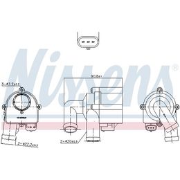 NISSENS Zusatzwasserpumpe, Ladeluftk&uuml;hler 831072 f&uuml;r Volvo VW