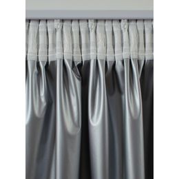 bonprix Thermo-Verdunkelungsvorhang mit samtiger Oberfl&auml;che (1er Pack), grau, Gr.245x135 cm, Thermo-Vorhang mit beschichteter silberner R&uuml;ckseite und samtiger Vorderseite