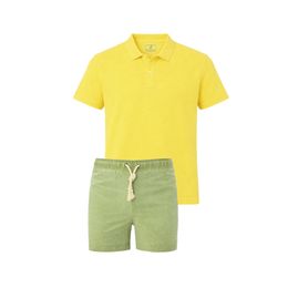 Gassa D'amante Badeshorts & Polo-Shirt 'Costume Venezia' Herren Gr&ouml;&szlig;e L gelb / gr&uuml;n