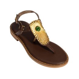 Desa Zehentrenner 'Zehenring-Sandalen' Damen Gr&ouml;&szlig;e 39 braun