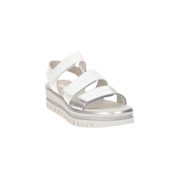 Gabor Sandals 'Gabor Plateau Sandalen wei&szlig; sillber Metallic 84.620.21' female size 38 White