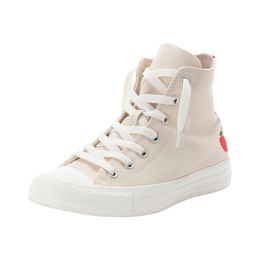 Converse High-Top Sneakers female size 39 Light beige / Red / White