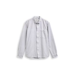 Tom Tailor Denim Button Up Shirt male size XL Grey / White