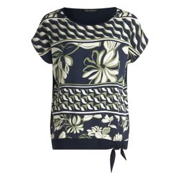Betty Barclay Shirt female size L Cream / Dark blue / Pastel green