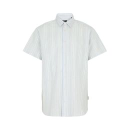 Jack & Jones Plus Jack & Jones Plus Button Up Shirt 'JORJOSHUA CANGGU' male size 6XL Dusty blue / Light blue / Brown / White