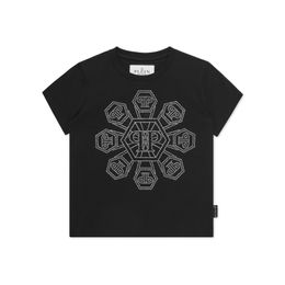 Philipp Plein T-Shirt Jungen Gr&ouml;&szlig;e 128 schwarz / transparent