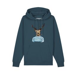 Watapparel Sweatshirt ' Hirsch ' Herren Gr&ouml;&szlig;e XXL petrol / mischfarben