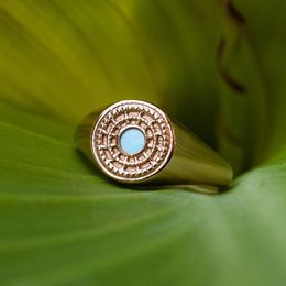 Holzkern Pixa Ring Perlmutt und Ros&eacute;
