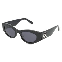 Calvin Klein CKJ24626S | Damen-Sonnenbrille | Fassung: Vollrand, Butterfly, Acetat, Schwarz | Glasfarbe: Grau