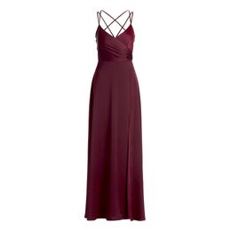 Vera Mont Abendkleid mit V-Ausschnitt Damen Gr&ouml;&szlig;e 38 dunkelrot Sommerkleid