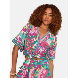 Love & Roses Bluse Damen Gr&ouml;&szlig;e XXL aqua / hellgr&uuml;n / fuchsia / hellpink
