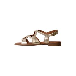 The Divine Factory Sandale 'Flache Ledersandalen &bdquo;Al&eacute;noa&ldquo;' Damen Gr&ouml;&szlig;e 40 gold