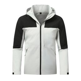 YOUTHUP Outdoorjacke Herren Gr&ouml;&szlig;e L greige / wei&szlig;