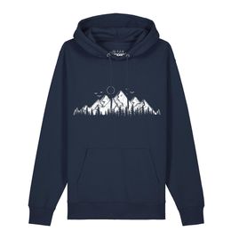 Watapparel Sweatshirt 'Mountains' male size XXL Navy / White