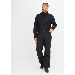 bonprix Wasserdichte Thermo-Funktionshose mit Hosentr&auml;gern, schwarz, Gr.58, Ski-Funktions-Thermohose mit abnehmbarem Latz