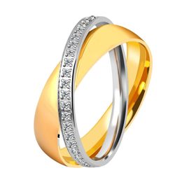 Akzent Ring 'Intertwined, langlebig' female size 52 Gold