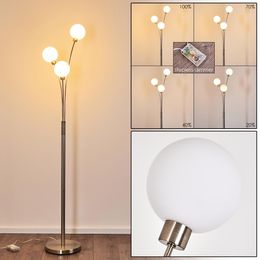 hofstein Bernado Stehlampe Nickel-Matt, 3-flammig