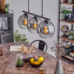 hofstein Koyoto Pendelleuchte Glas 20 cm Rauchfarben, 3-flammig