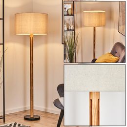 hofstein Flemming Stehleuchte 50 cm Naturfarben, Schwarz, 1-flammig