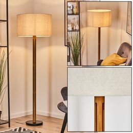 hofstein Flemming Stehleuchte 50 cm Braun, Naturfarben, Schwarz, 1-flammig