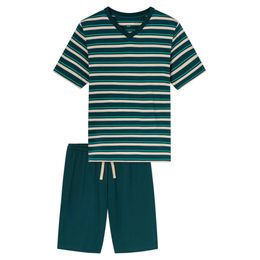 Schiesser Pyjama kurz 'Casual Nightwear' Herren Gr&ouml;&szlig;e M dunkelgr&uuml;n