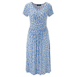 Aniston Selected Kleid Damen Gr&ouml;&szlig;e 40 beige / blau Sommerkleid