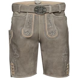 Kr&uuml;ger Buam Kr&uuml;ger Buam Kurze Lederhose mit G&uuml;rtel Beige (Gr&ouml;&szlig;e: 52)