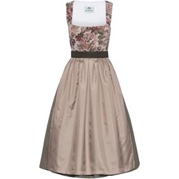 BERWIN Langes Dirndl mit Jacquard-Mieder Olive/Ros&eacute; (Gr&ouml;&szlig;e: 38)