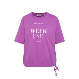 Senses.the Label T-Shirt TOM:BE mit Tunnelzugband Damen Gr&ouml;&szlig;e M/L lila