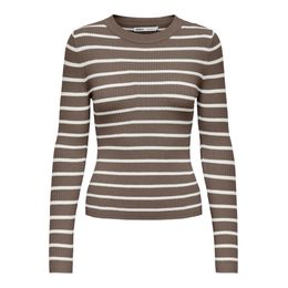 Only Pullover 'ONLLouisa' Damen Gr&ouml;&szlig;e M umbra / wei&szlig;