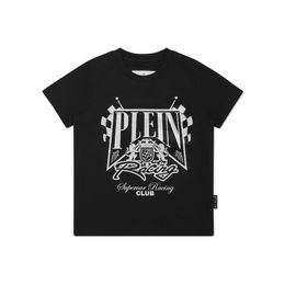 Philipp Plein T-Shirt 'Racing' Jungen Gr&ouml;&szlig;e 128 schwarz / wei&szlig;