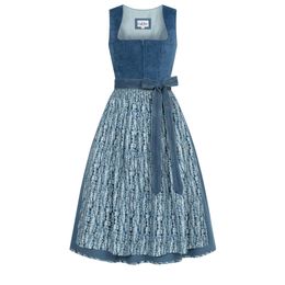 Trachtenhof N&uuml;bler Dirndl 'Midi Dirndl Kalea' Damen Gr&ouml;&szlig;e 38 blau
