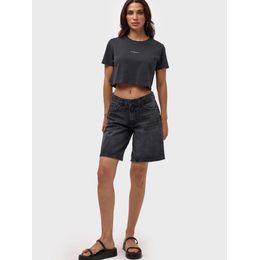 IT'S BASIC Jeans 'BAGGY MINI DENIM SHORTS' female size 42 Black denim